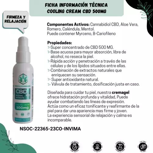 Crema Emulgel con CBD Cooling Cream 60g - La Plaza Morada