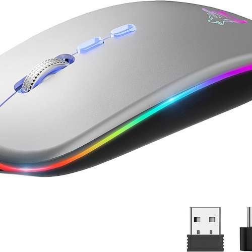 Mouse inalambrico color plateado - La Plaza Morada