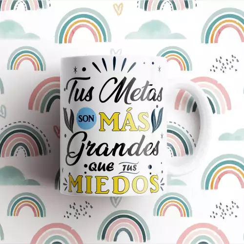 MUG CON FRASES MOTIVADORAS - La Plaza Morada