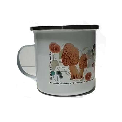 Pocillo tintero en acero inoxidable con diseño: hongos - La Plaza Morada