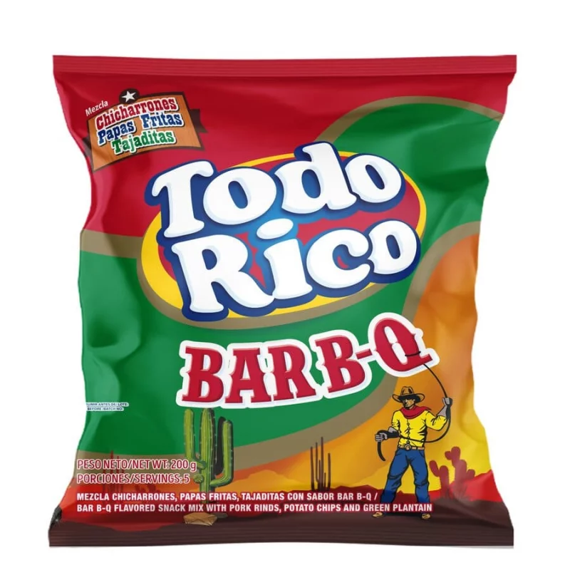 Todo Rico Super Ricas BBQ x 200 g - Mercacentro.com | Compra Online