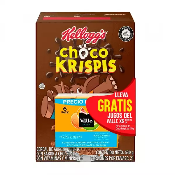 CEREAL KELLOGGS CHOCO KRISPIS X630g+JUGO - Mercado Zapatoca