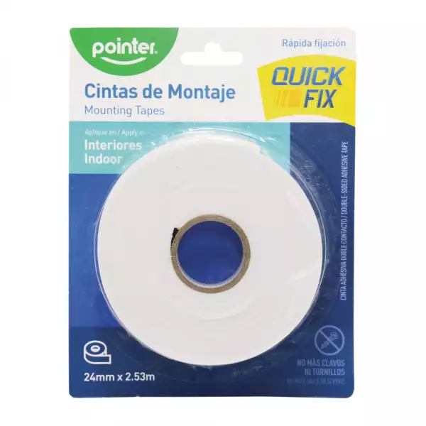 CINTA POINTER DOBLE CONTACTO 24MM X2.53M - Mercado Zapatoca