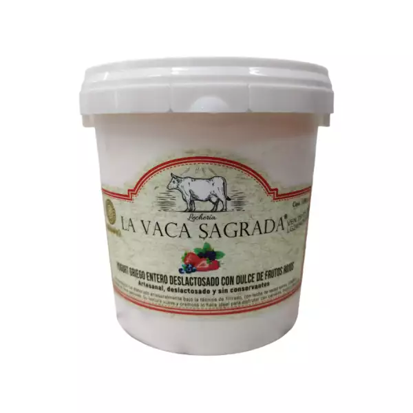 YOGURT GRIEGO LA VACA SAGRADA FRUTOS ROJOS X1000g - Mercado Zapatoca