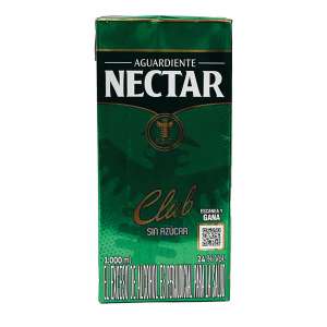 AGUARDIENTE NECTAR CLUB VERDE SIN AZUCAR TETRA PACK X1000ml - Mercado ...