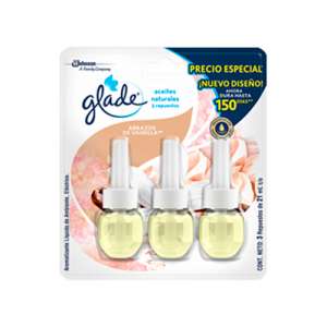 AMBIENTADOR GLADE ACEITE ABRAZOS DE VAINILLA REPUESTO X3U X21ml - Mercado Zapatoca
