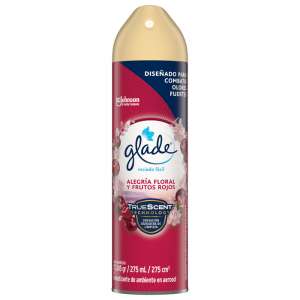 AMBIENTADOR GLADE AEROSOL ALEGRÍA FLORAL FRUTOS ROJOS X275ml - Mercado Zapatoca