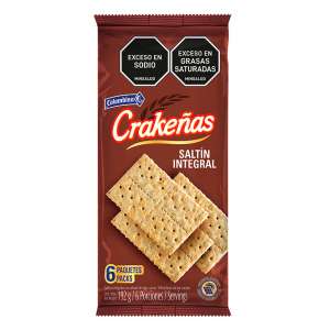 GALLETAS CRAKEÑAS SALTIN INTEGRAL X6U X192g - Mercado Zapatoca