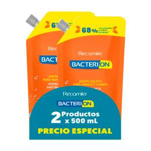JABON LIQUIDO BACTERION ANTIBACTERIAL X2 X500ml - Mercado Zapatoca