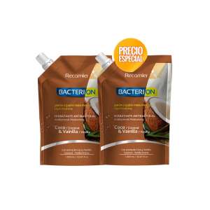 JABÓN LIQUIDO BACTERION COCO VAINILLA X2 X1000ml - Mercado Zapatoca