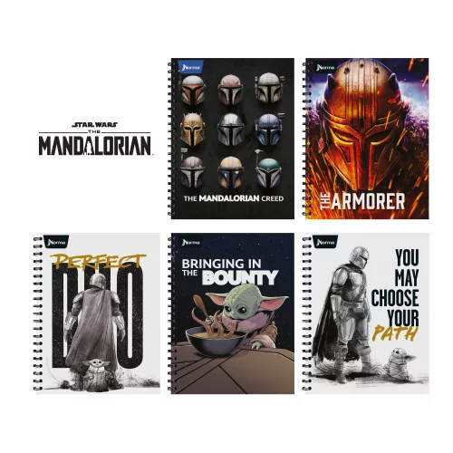 Cuaderno Argollado Durabook Grande Mandalorian 80 Hojas Cuadriculado ...