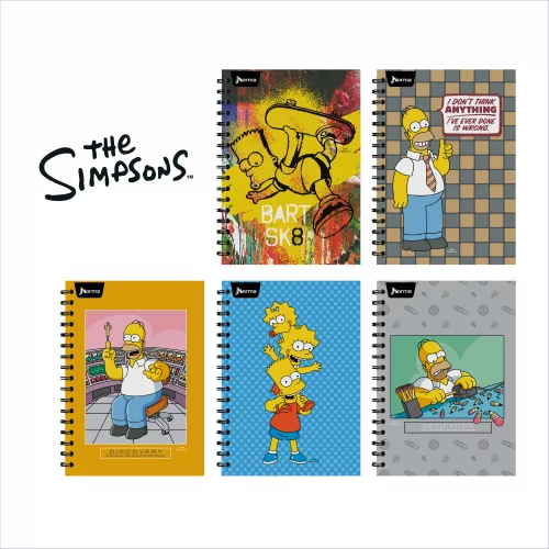 Cuaderno Argollado Durabook Simpsons Pequeño 175 Hojas 7 Materias ...
