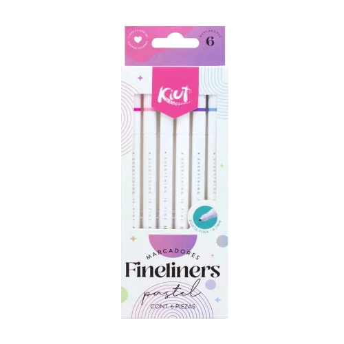 Fineliners Color Pastel Kiut X6 - Tienda Norma