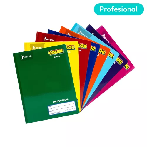Cuaderno Cosido Profesional Raya 100 Hojas Norma Color